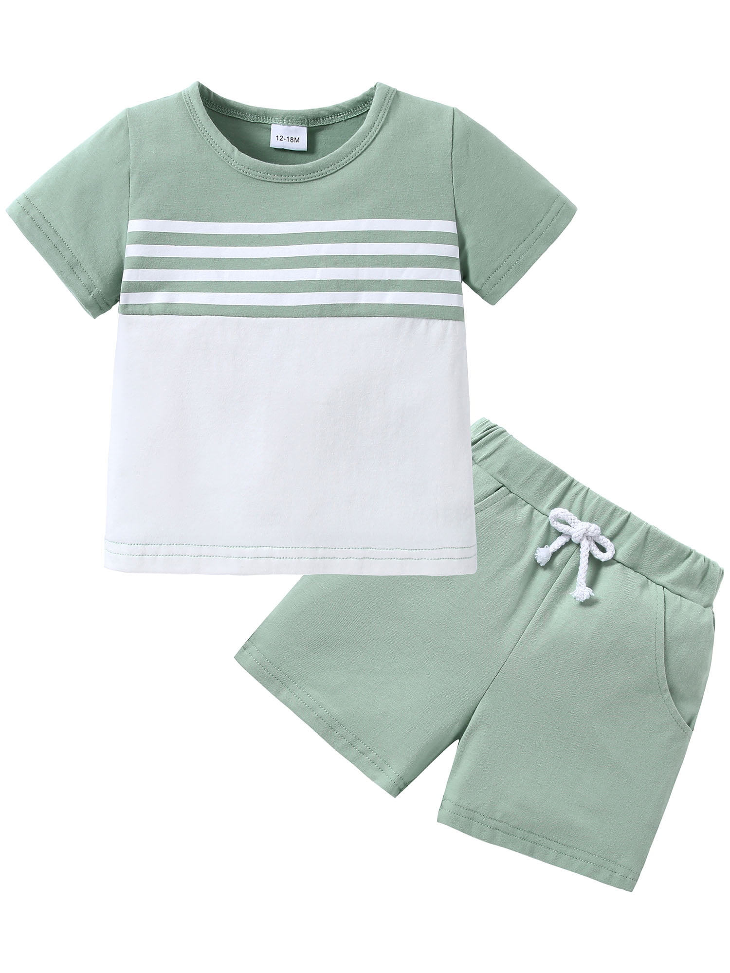 CARETOO Toddler Kids Boy Clothes Set Summer Beach Outfit Cotton Fabric ...