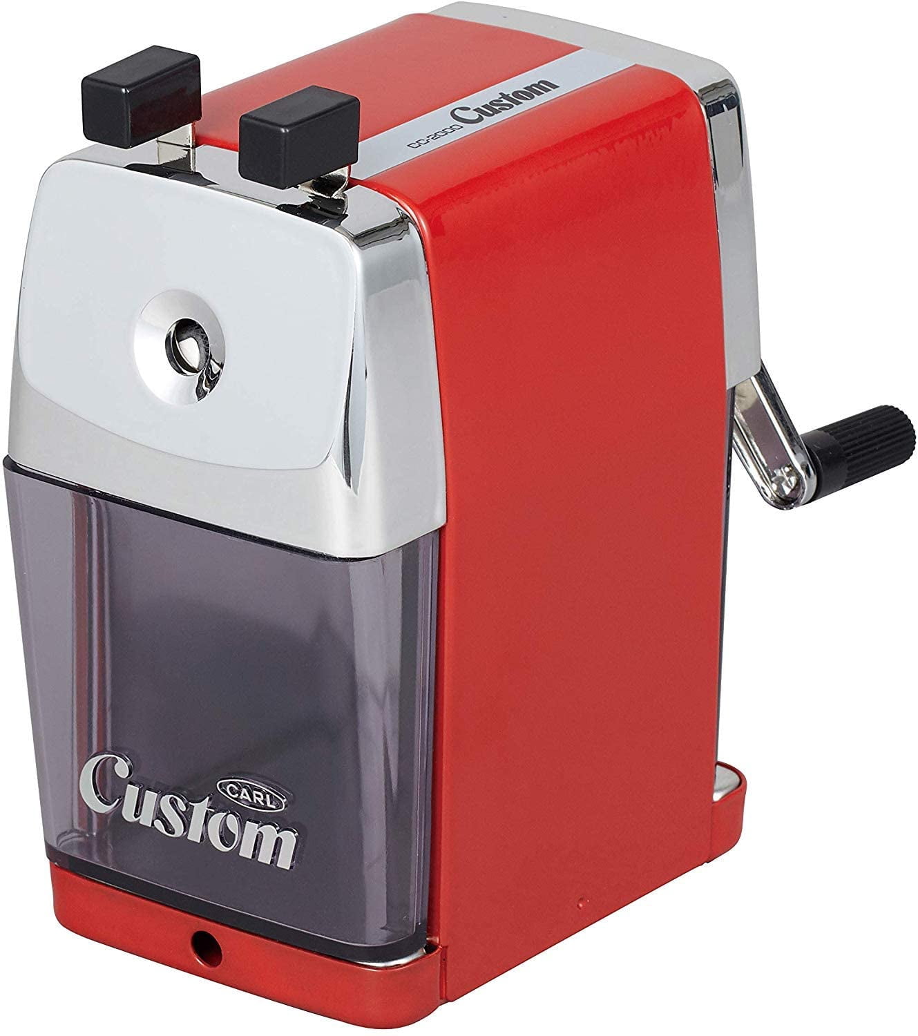 CARL Pencil Sharpener, CC-2000, Custom, Red, 5-Point Selector. Manual ...
