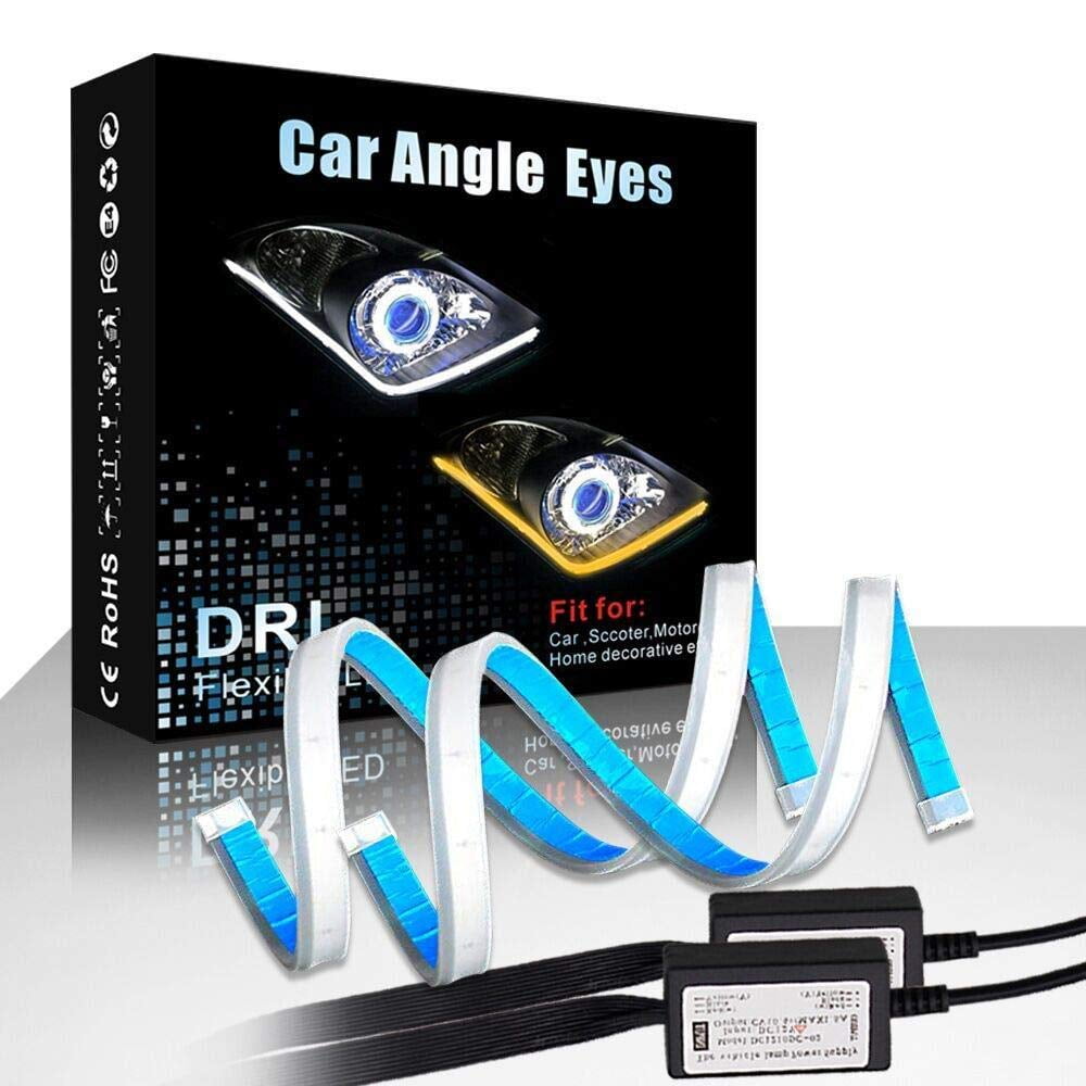 CARLITS Car LED Strip IFF17 Lights, 2 Pcs Inch Flexible Headlight ...