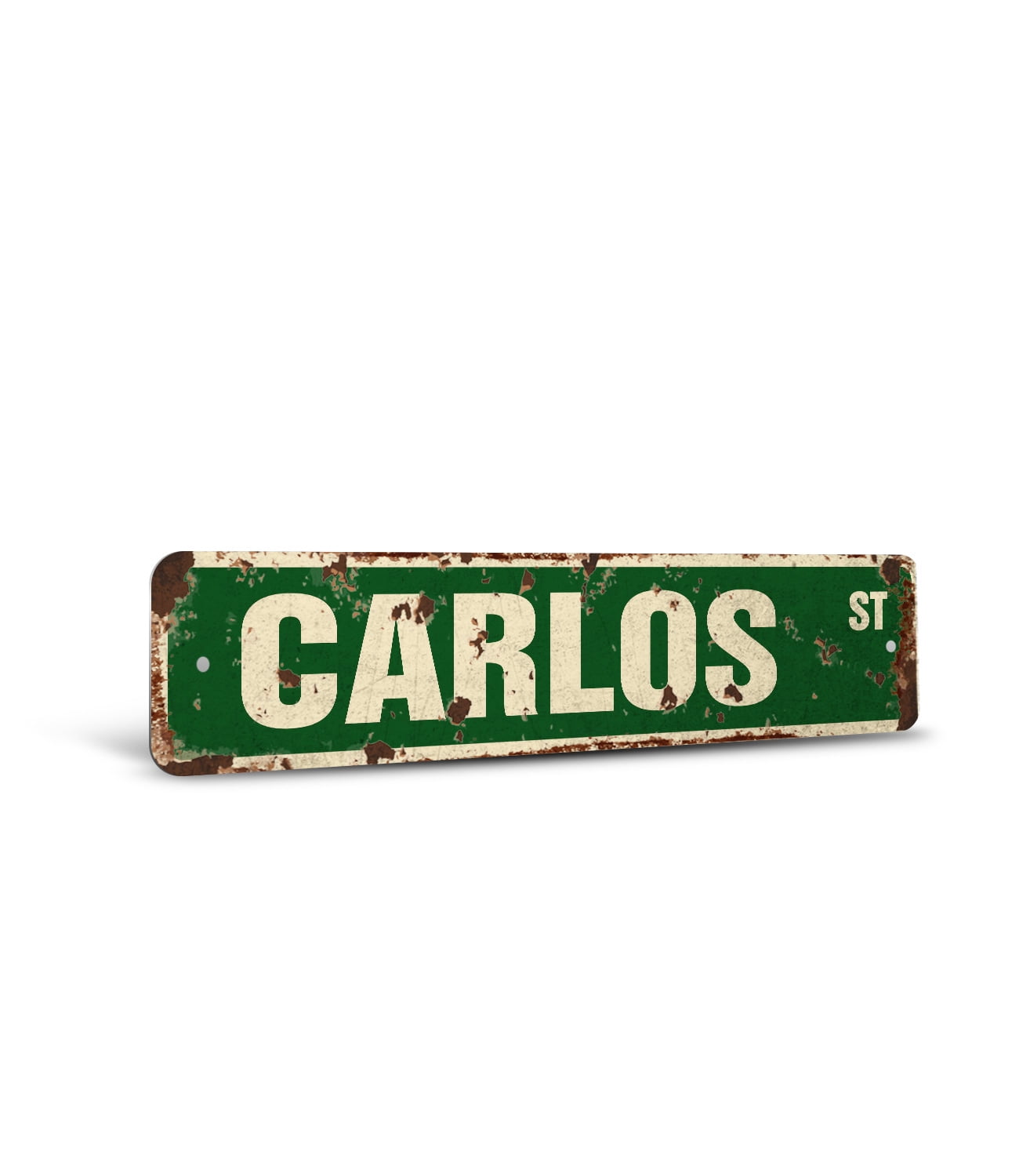 CARLOS Vintage Style Rustic Street Sign – Childrens Name Room Sign ...