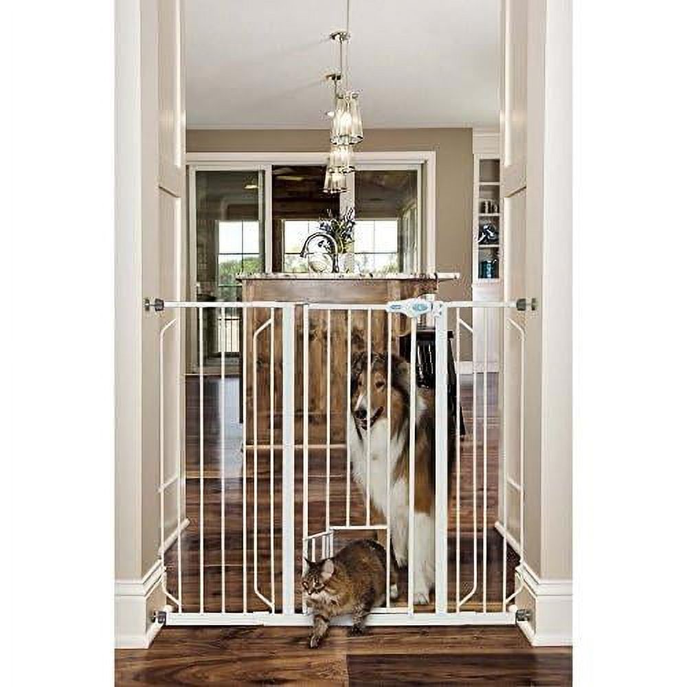 CARLSON HARDWARE PET GATES 916040 Carls Walk Through Gate With Pet Door ...