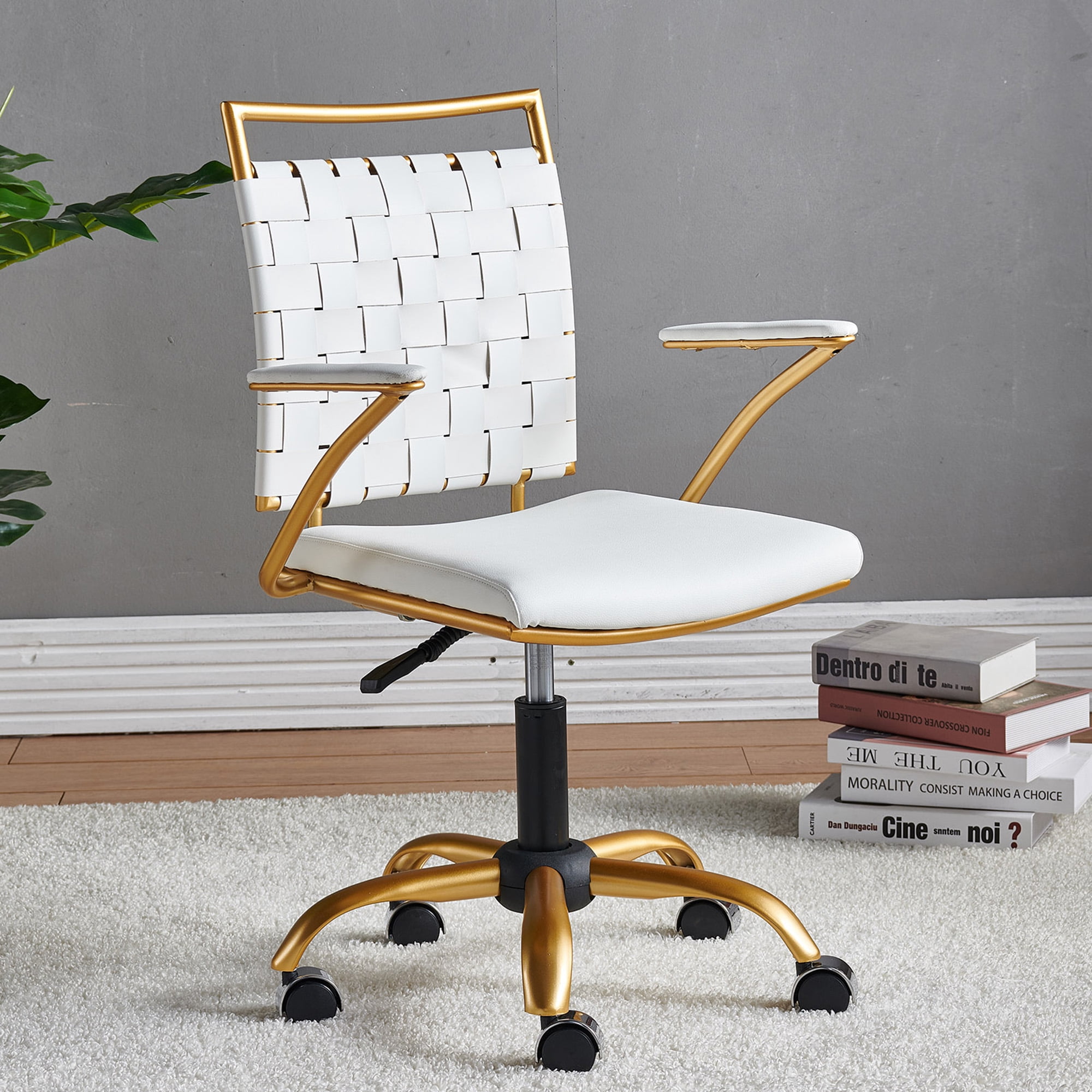 CAROCC Home Office Desk Chair Task Chair with Armrest Adjustable Swivel ...