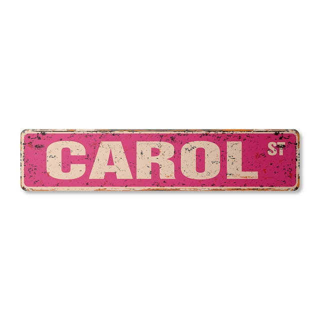 CAROL Vintage Aluminum Street Sign Childrens Name Room Metal Sign ...