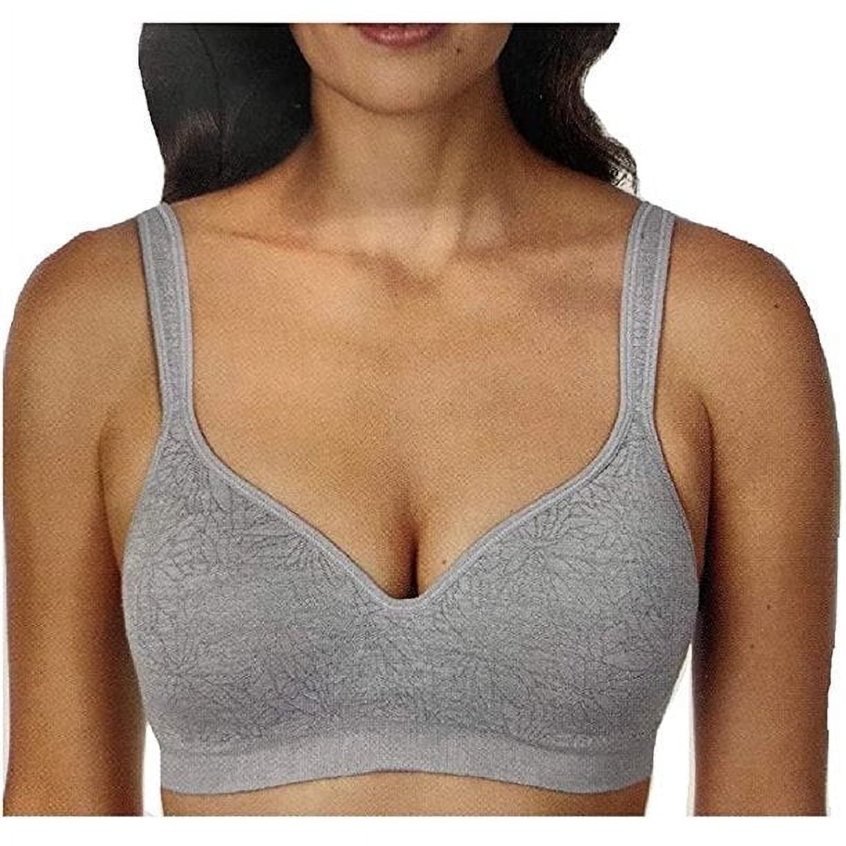 Carole Hochman Seamless Comfort Bra Wire Free Molded Cups 2 Pack Size: XL, Color: Heather Grey ...