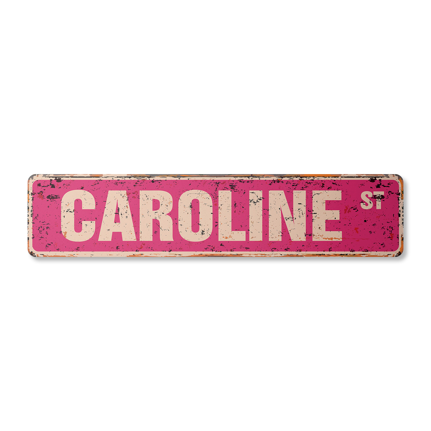 CAROLINE Vintage Plastic Street Sign Childrens Name Room Sign | Indoor ...