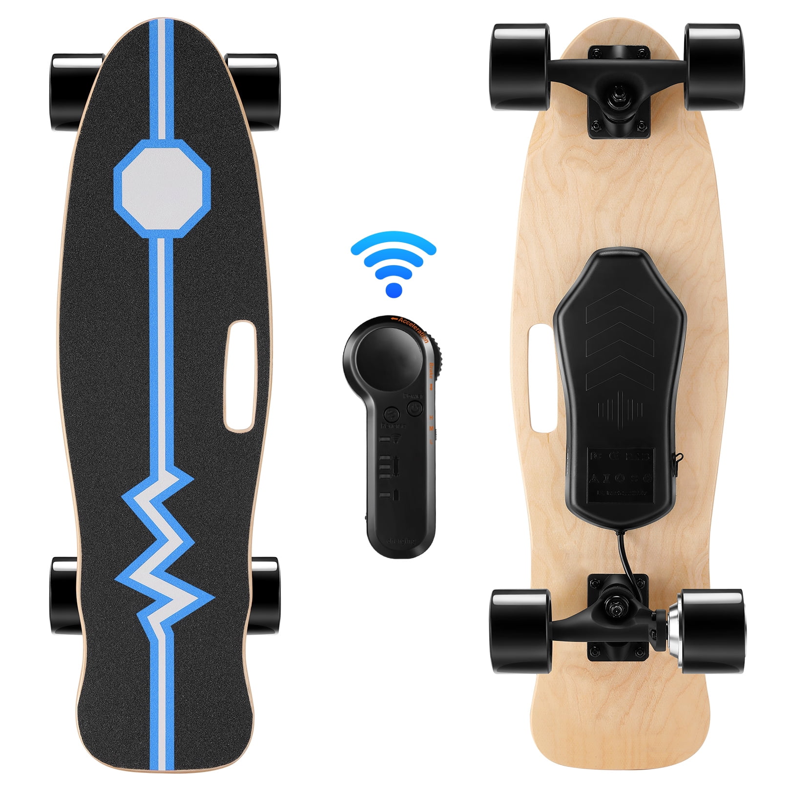 Hoteel 27.5" Electric Skateboards with Remote, 350W Motor E-Skateboard ...