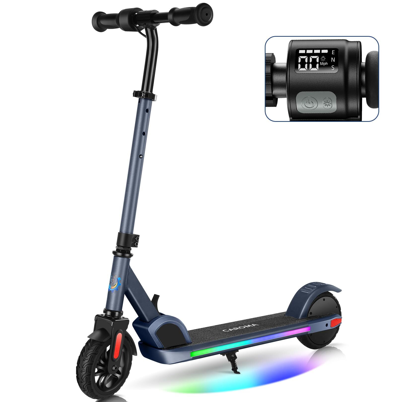 CAROMA Electric Scooter, Foldable Electric Scooter for Kids Ages 8-15 ...