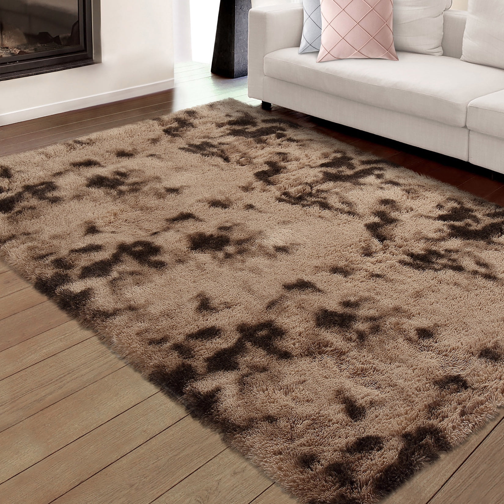 CAROMIO 9 x 12 Large Fluffy Area Rug, Non-Skid Plush Shag for Living ...