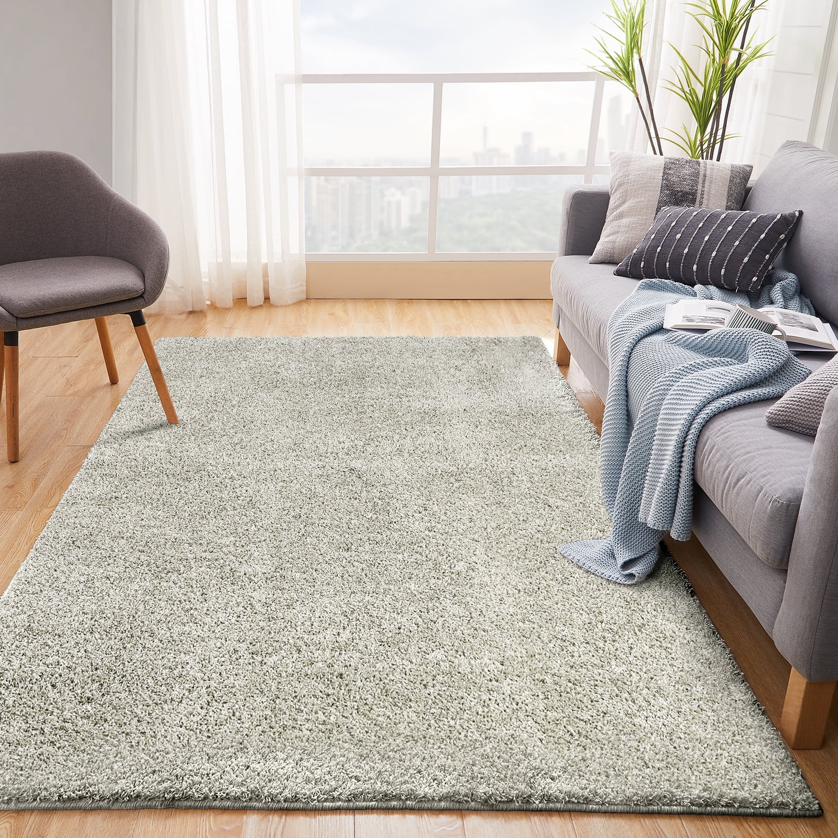 CAROMIO Area Rug 5 x 8 Modern Shag Area Rug Plush Shaggy Indoor Rugs ...
