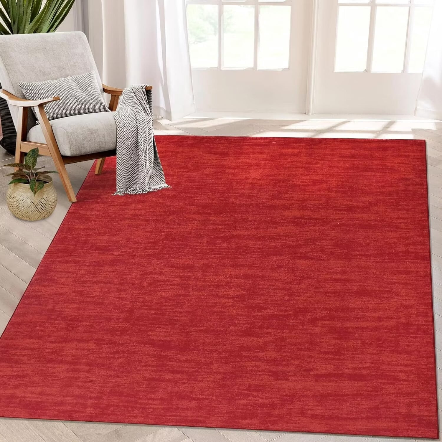 CAROMIO Area Rug Machine Washable Rugs Throw Rugs Non Slip Flannel Soft ...