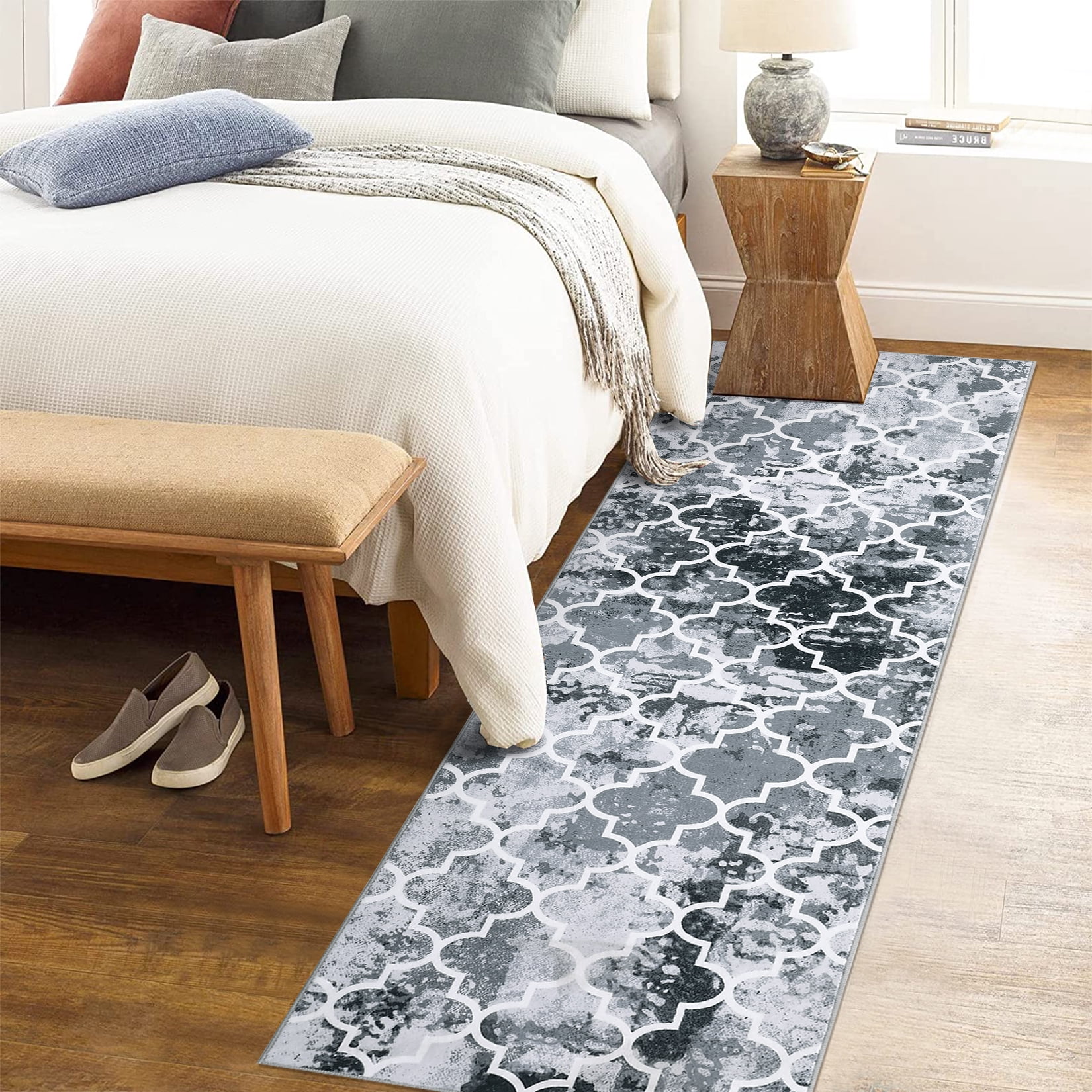 CAROMIO Area Rug Moroccan Machine Washable Living Room Rugs Modern ...