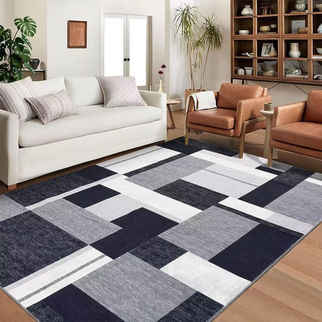 CAROMIO Area Rugs Modern Rug for Bedroom Soft Rug Contemporary Boxes ...