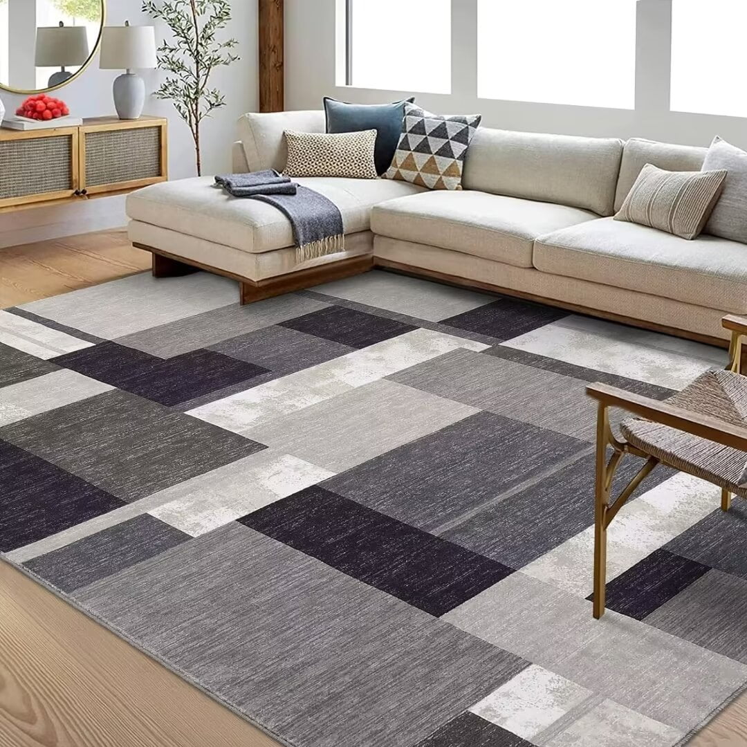 CAROMIO Area Rugs Modern Rug for Bedroom Soft Rug Contemporary Boxes ...