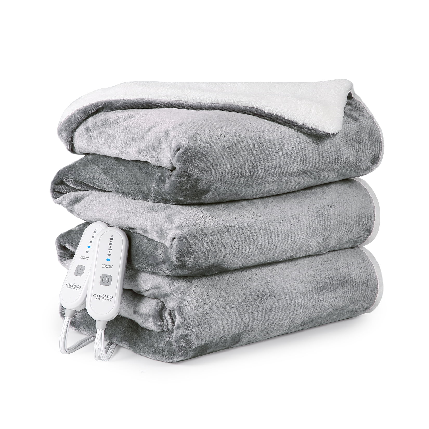 CAROMIO King Size Electric Blanket 90"x100", Dual Control, 5 Heat ...