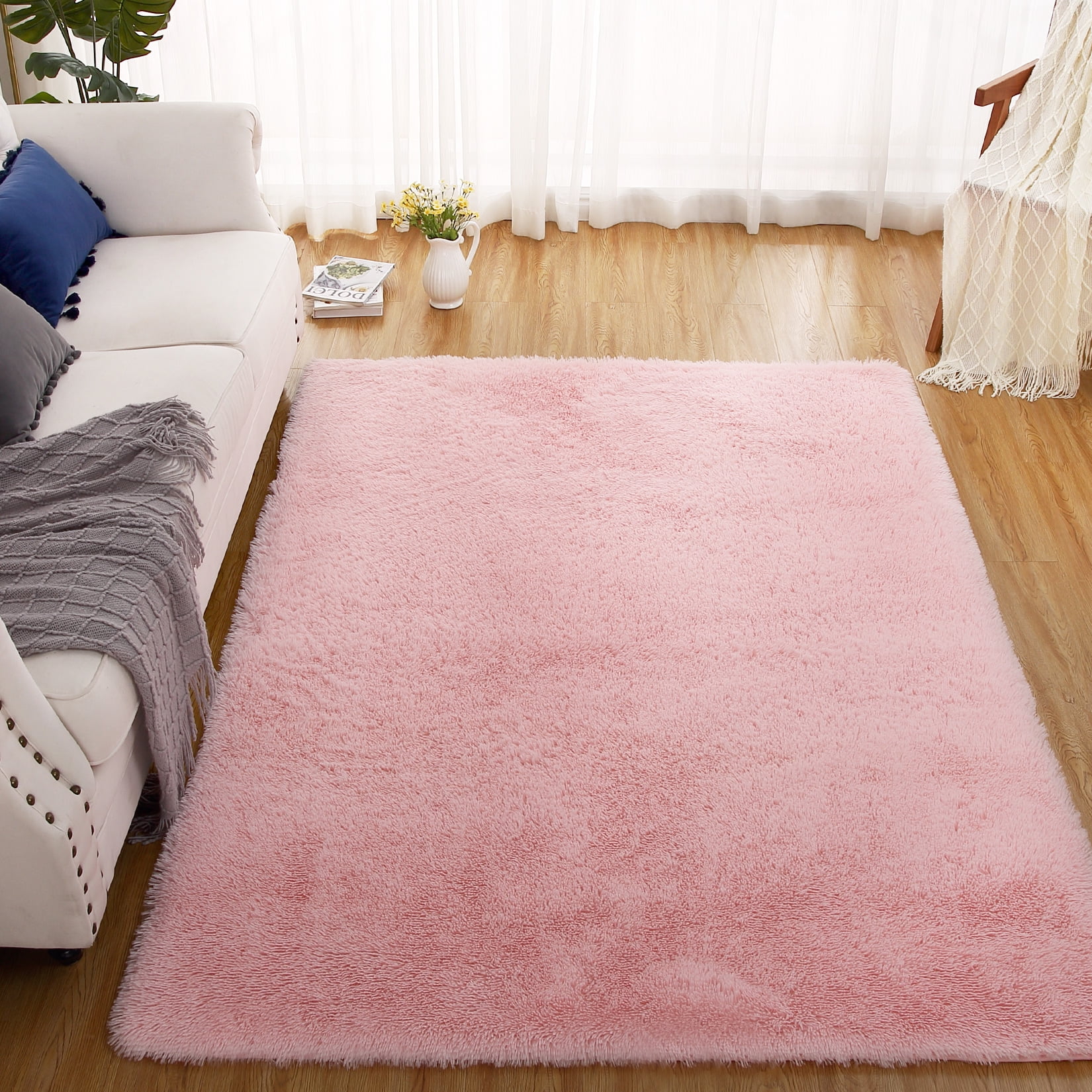 CAROMIO Fluffy Area Rug 8' x 10' Plush Fluffy Rugs Shaggy Carpet Rugs ...
