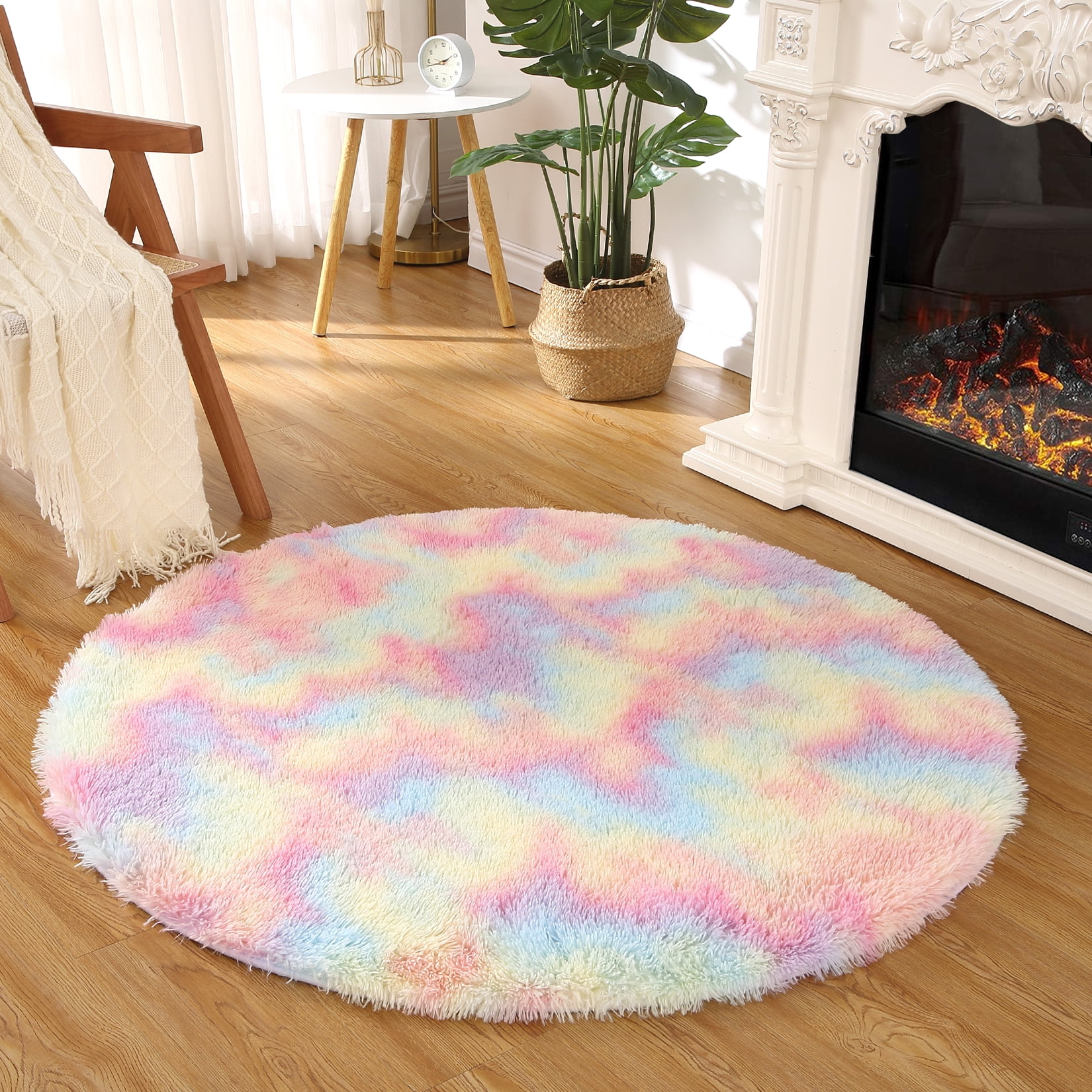 CAROMIO Fluffy Shaggy Area Rug Fuzzy Rug Plush Furry Rugs for Bedroom ...
