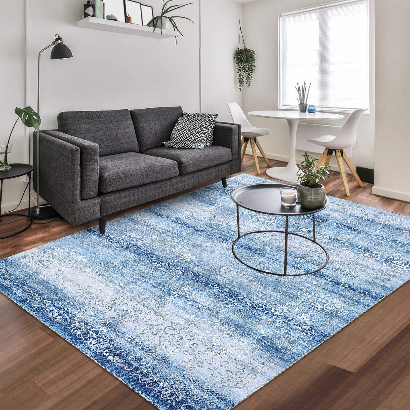 CAROMIO Modern Abstract Rug Washable Rug Soft Bedroom Area Rugs Floral ...