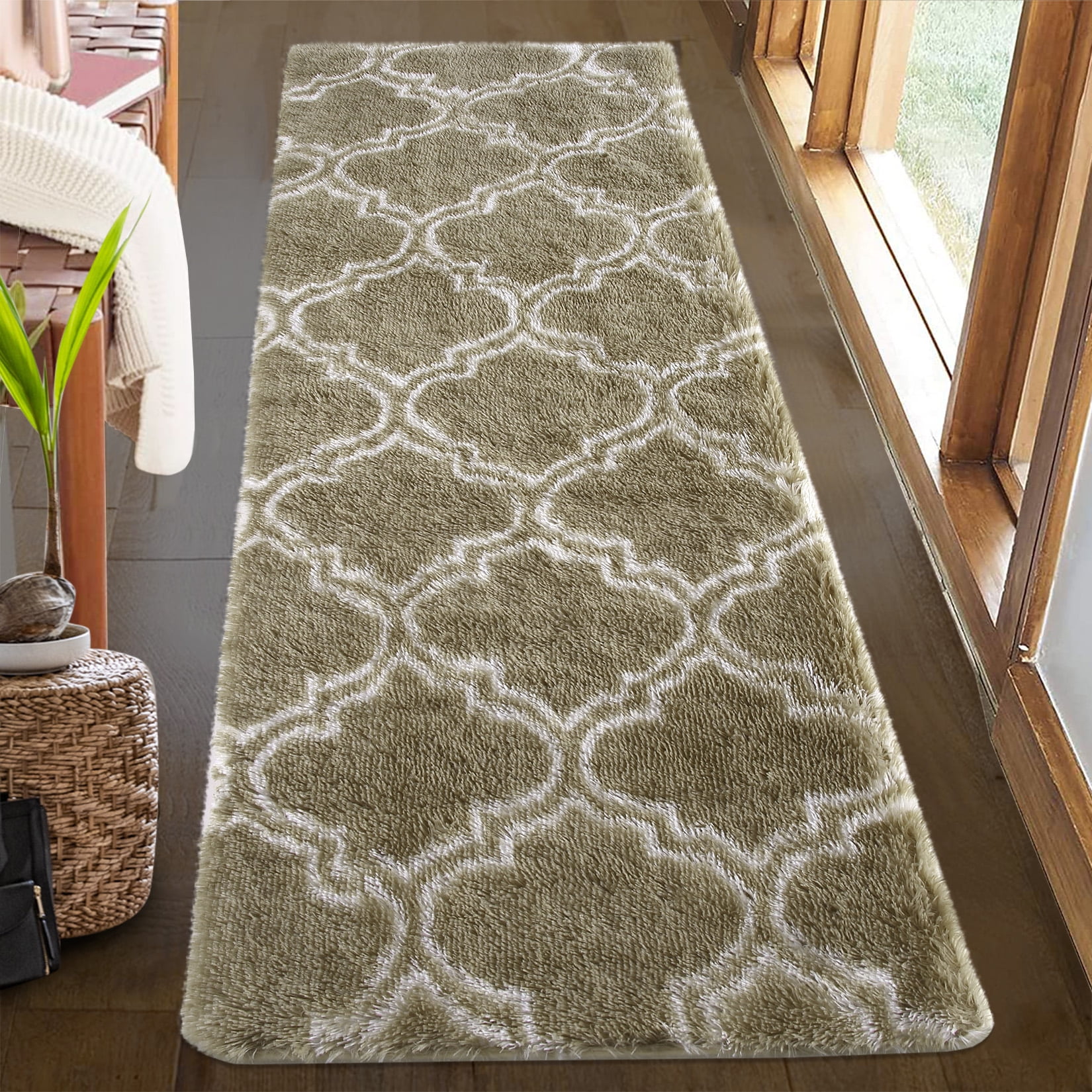 CAROMIO Moroccan Shag Area Rugs Geometric Indoor Super Soft Fuzzy Plush ...