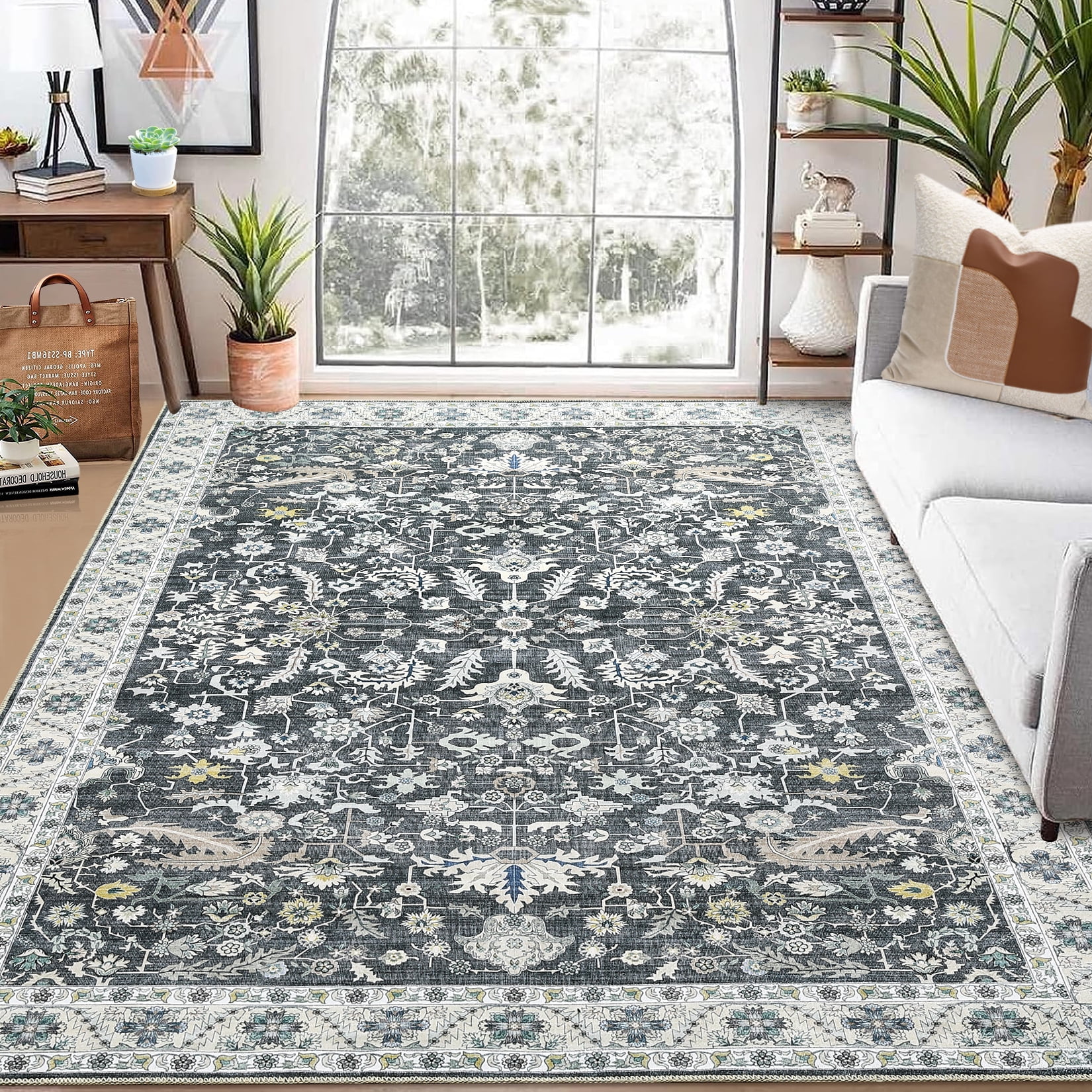 CAROMIO Persian Area Rug Washable Traditional Distressed Area Rugs ...