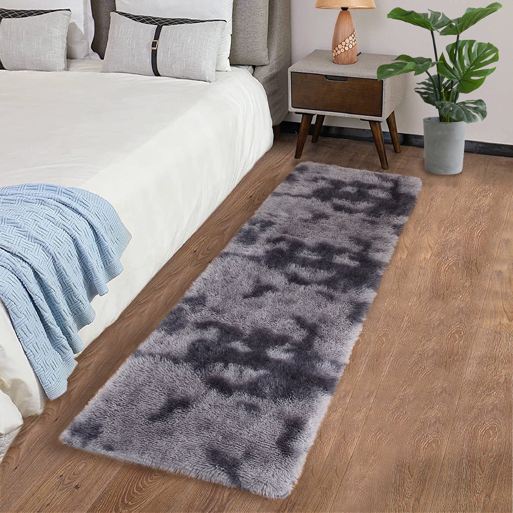 CAROMIO Plush Polyester Shag Area Rug 2'x 8' Fluffy Runner Rug Plush ...