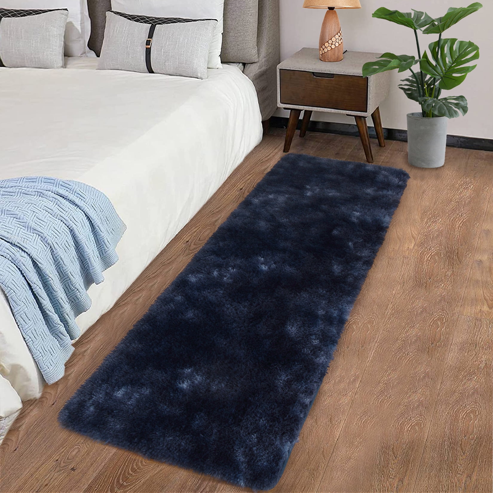 CAROMIO Plush Polyester Shag Area Rug 2'x 8' Fluffy Runner Rug Plush ...