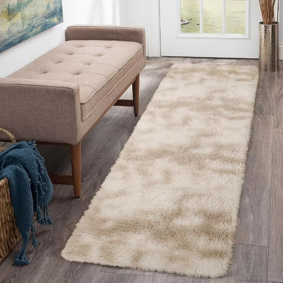 CAROMIO Runner Rug 2 x 6 Ft Fluffy Faux Fur Rugs Super Soft Plush ...