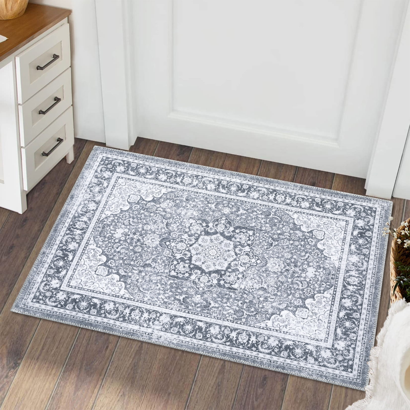 CAROMIO Vintage Rug Traditional Rugs Stain Resistant Rug Bohemian Area ...