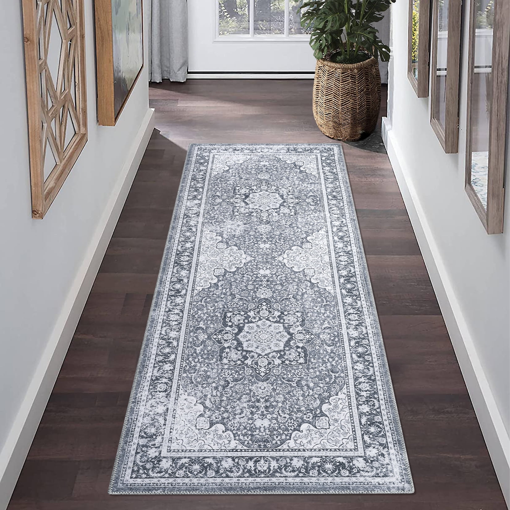 CAROMIO Vintage Rug Traditional Rugs Stain Resistant Rug Bohemian Area ...