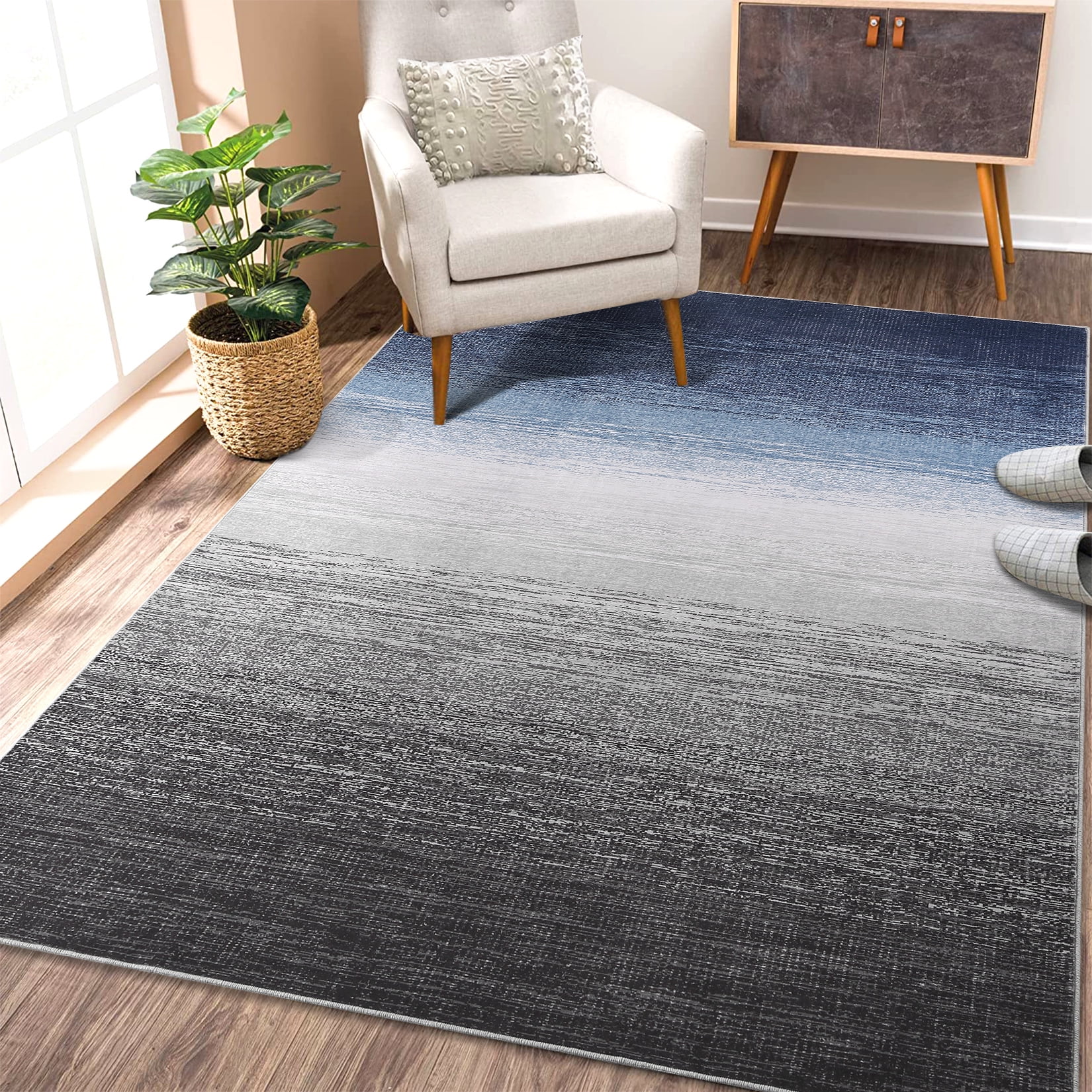 CAROMIO Washable Rugs Ombre Area Rugs Modern Rug for Living Room ...