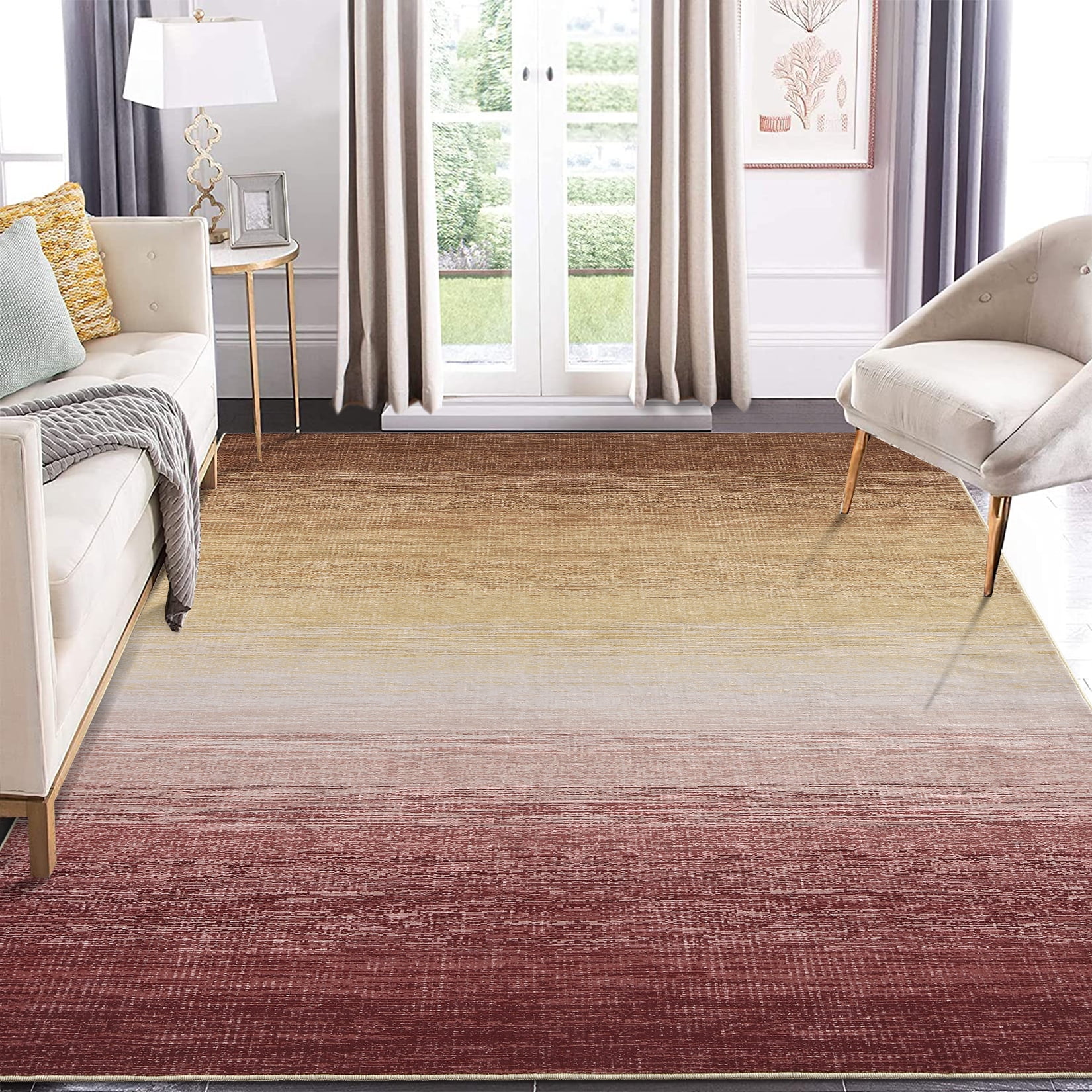 CAROMIO Washable Rugs Ombre Area Rugs Modern Rug for Living Room ...