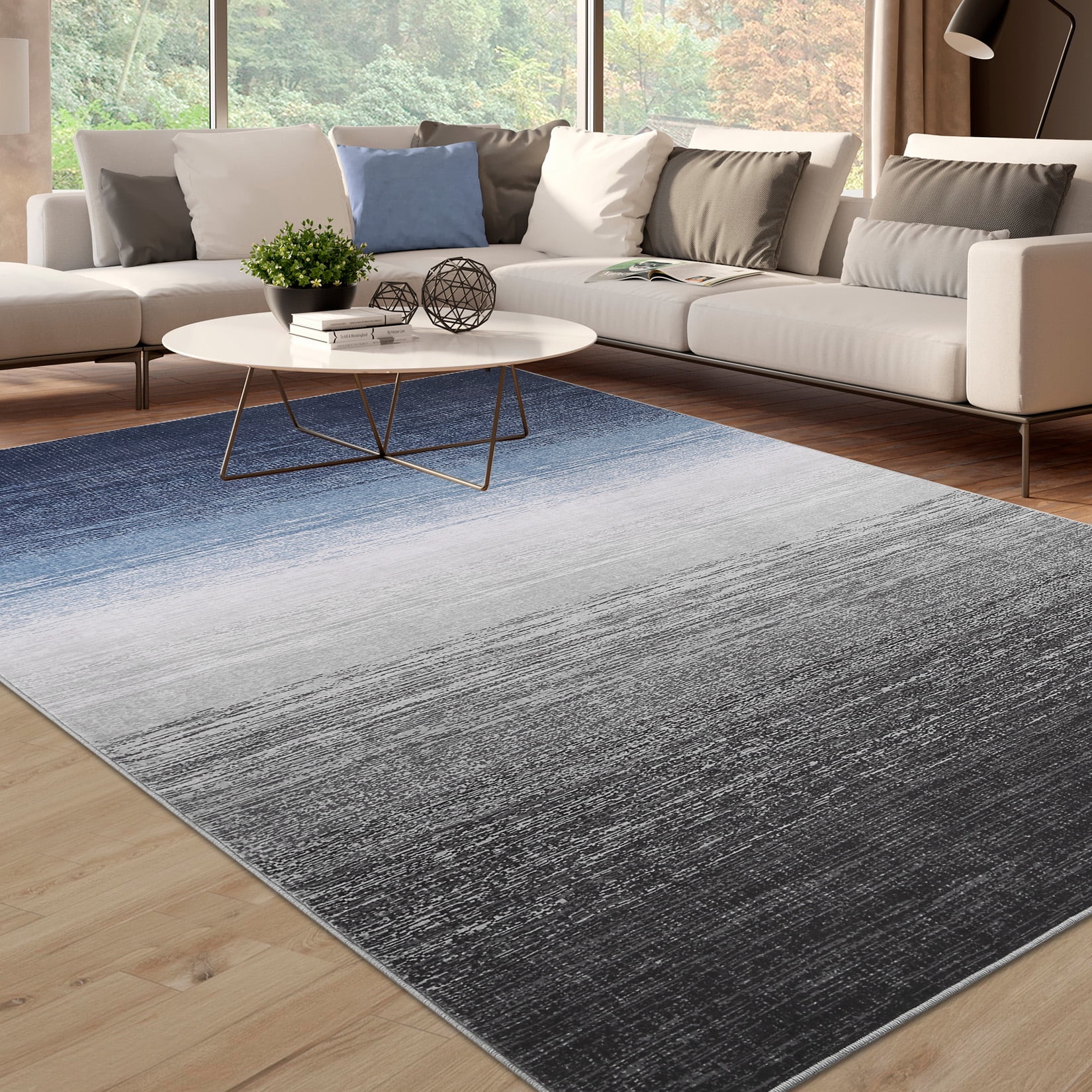 CAROMIO Washable Rugs Ombre Area Rugs Modern Rug for Living Room ...