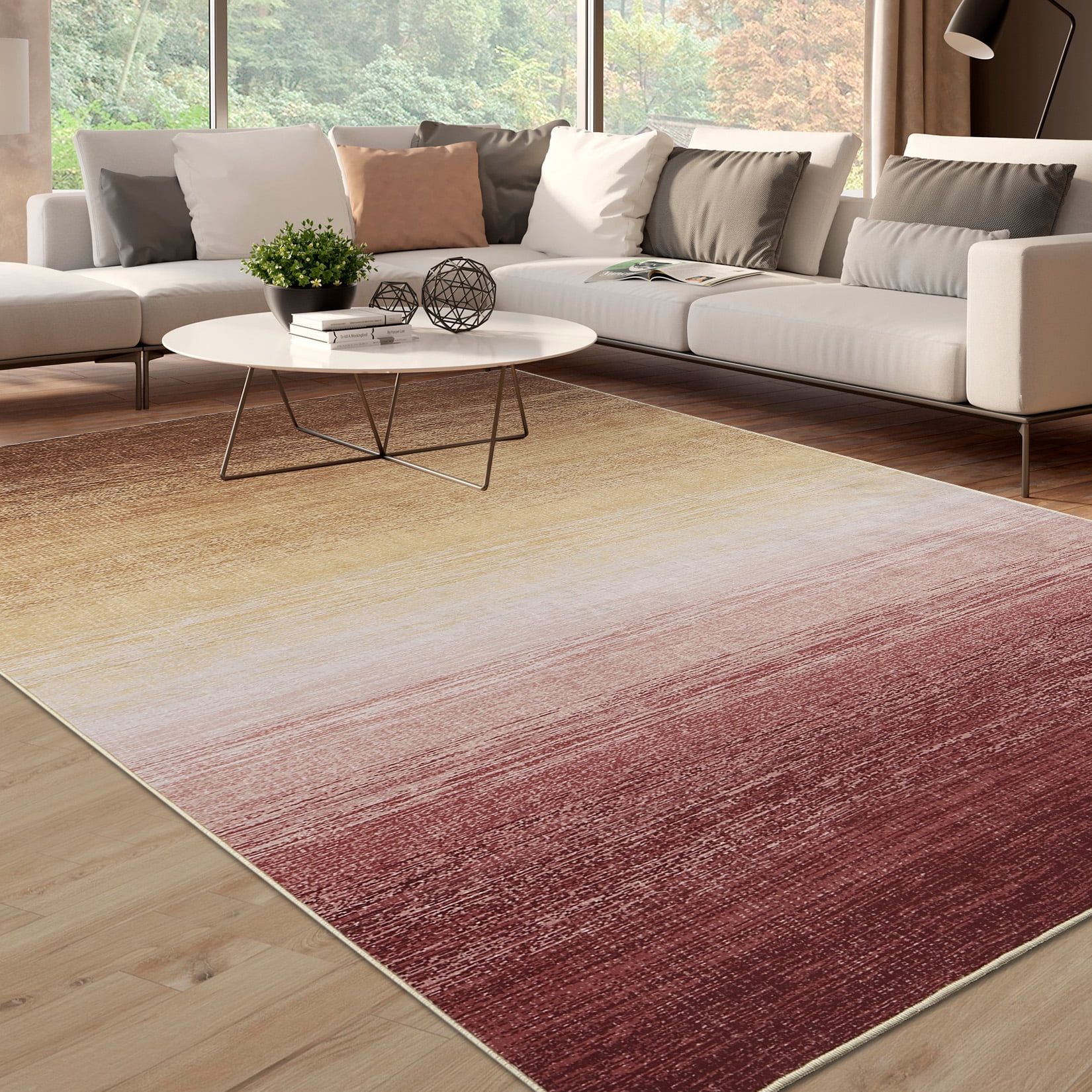 CAROMIO Washable Rugs Ombre Area Rugs Modern Rug for Living Room ...