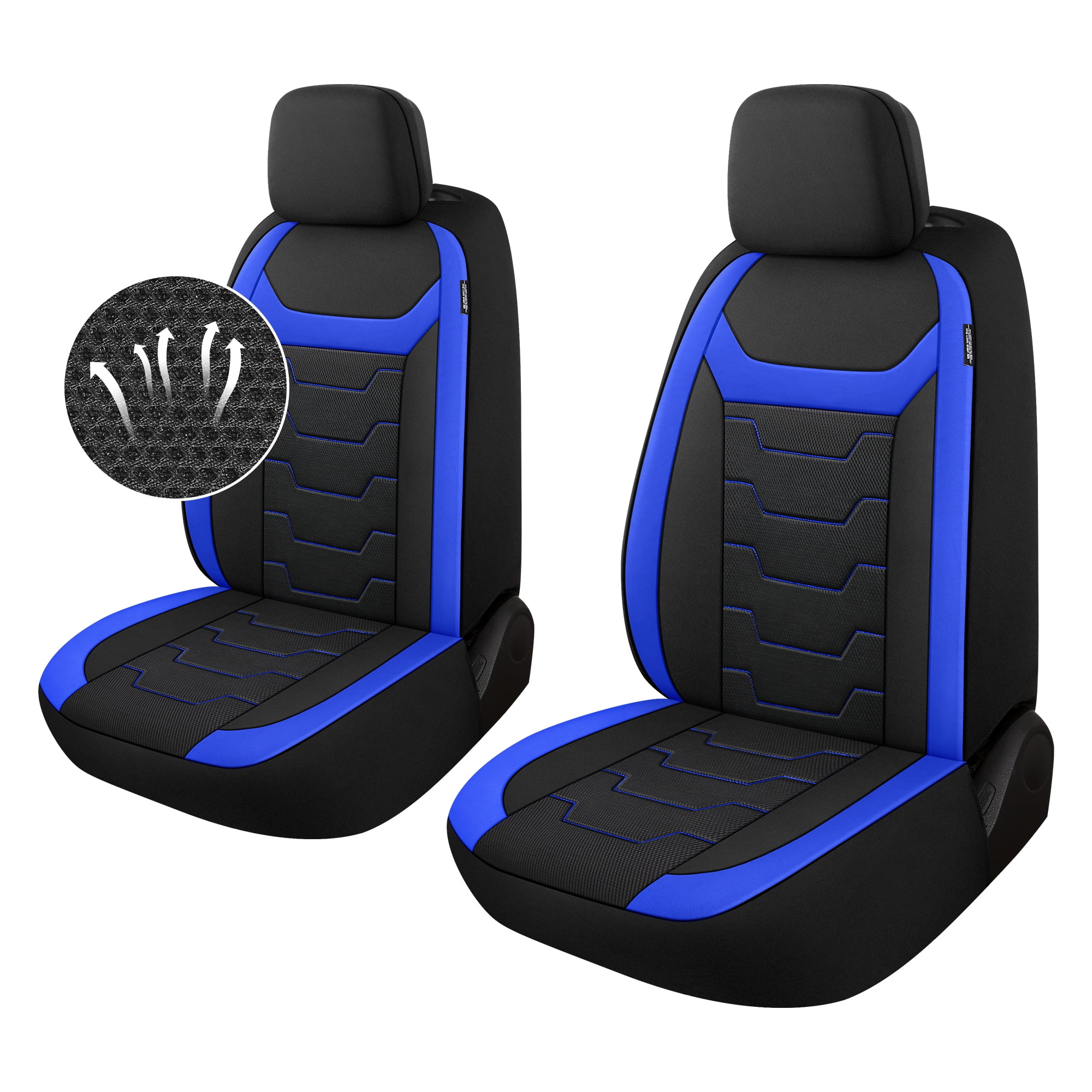 CAROMOP Breathable Car Seat Covers Front Seats,3D Air Mesh Cloth Seat ...