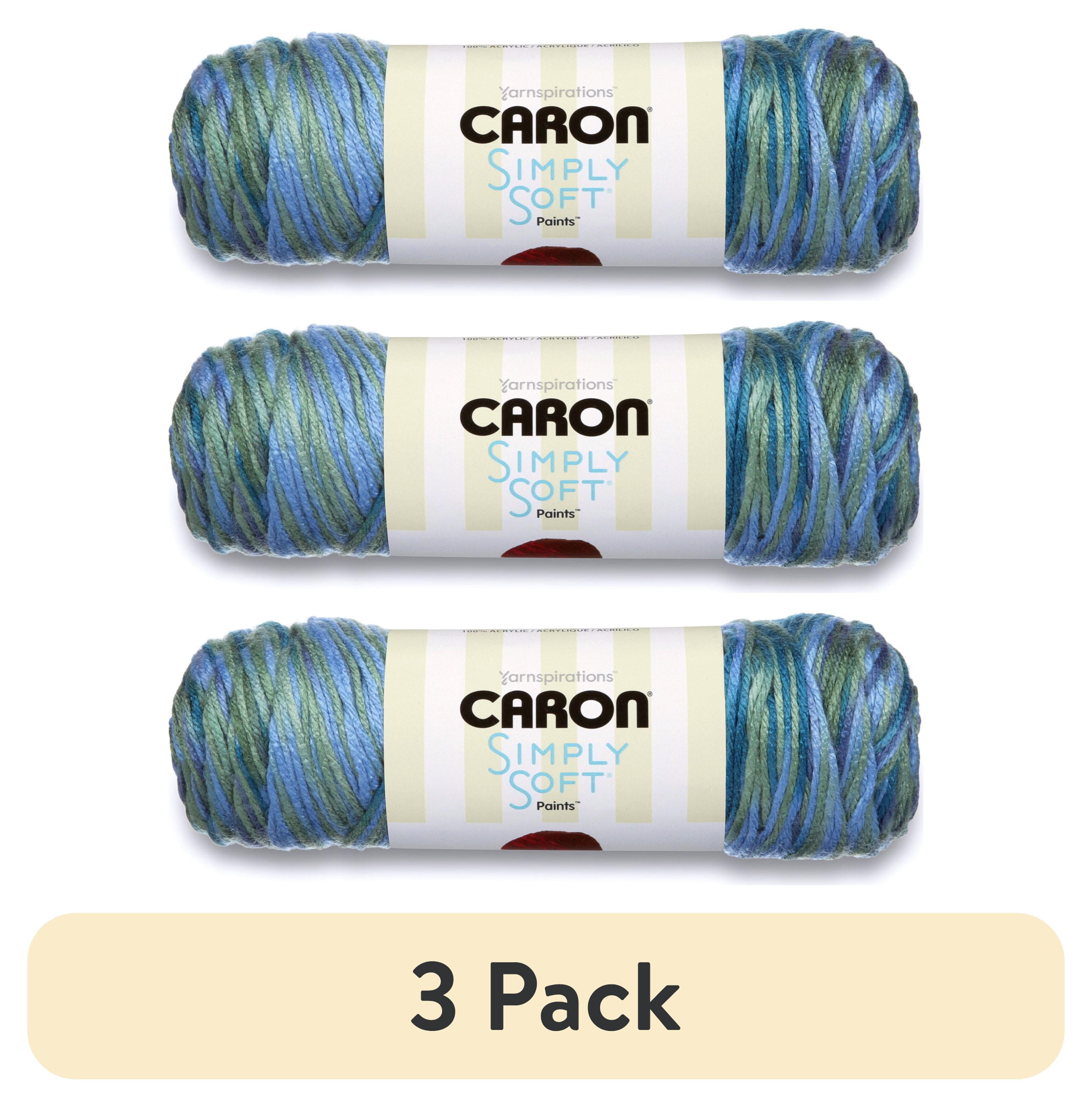 (3 pack) Caron Simply Soft Paints Acrylic Spring Brook Yarn - Walmart.com