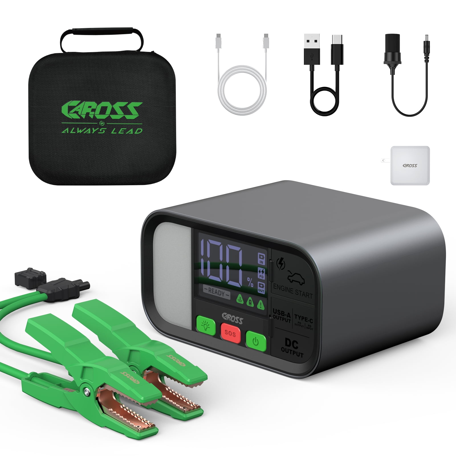 CAROSS T19Plus 12V Jump Starter Battery Pack 2000Amp Peak 20000mAh,Portable Power Bank, PD 65W ...