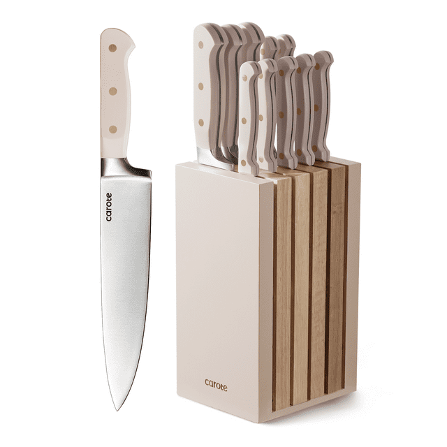 CAROTE Professional Chef's 11PCS Knife Set, Stainless Steel, Ergonomic ...