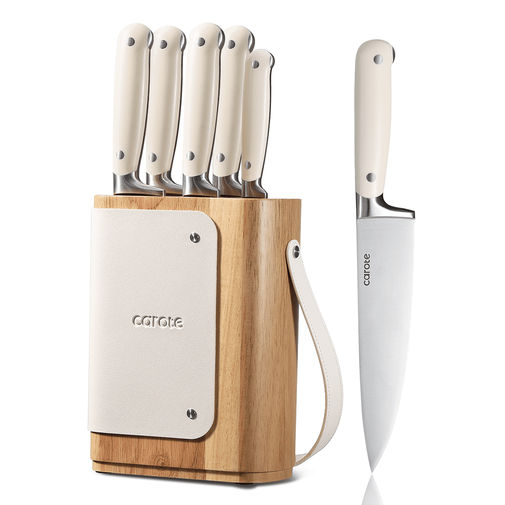 CAROTE 6PCS Chef's Knife Set, Stainless Steel, Precise Cutting, Razor ...