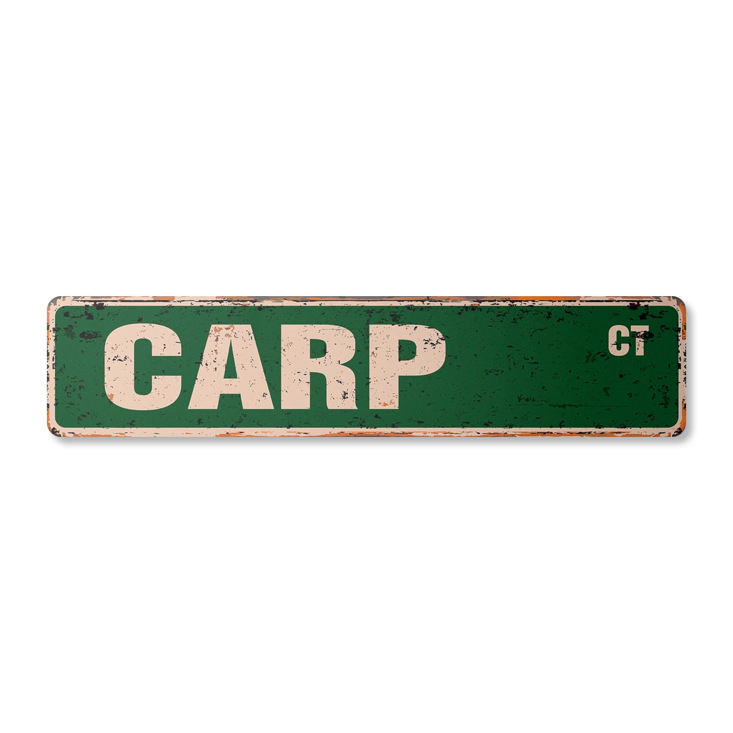 CARP Vintage Plastic Street Sign freshwater fishing fisherman fish pond ...