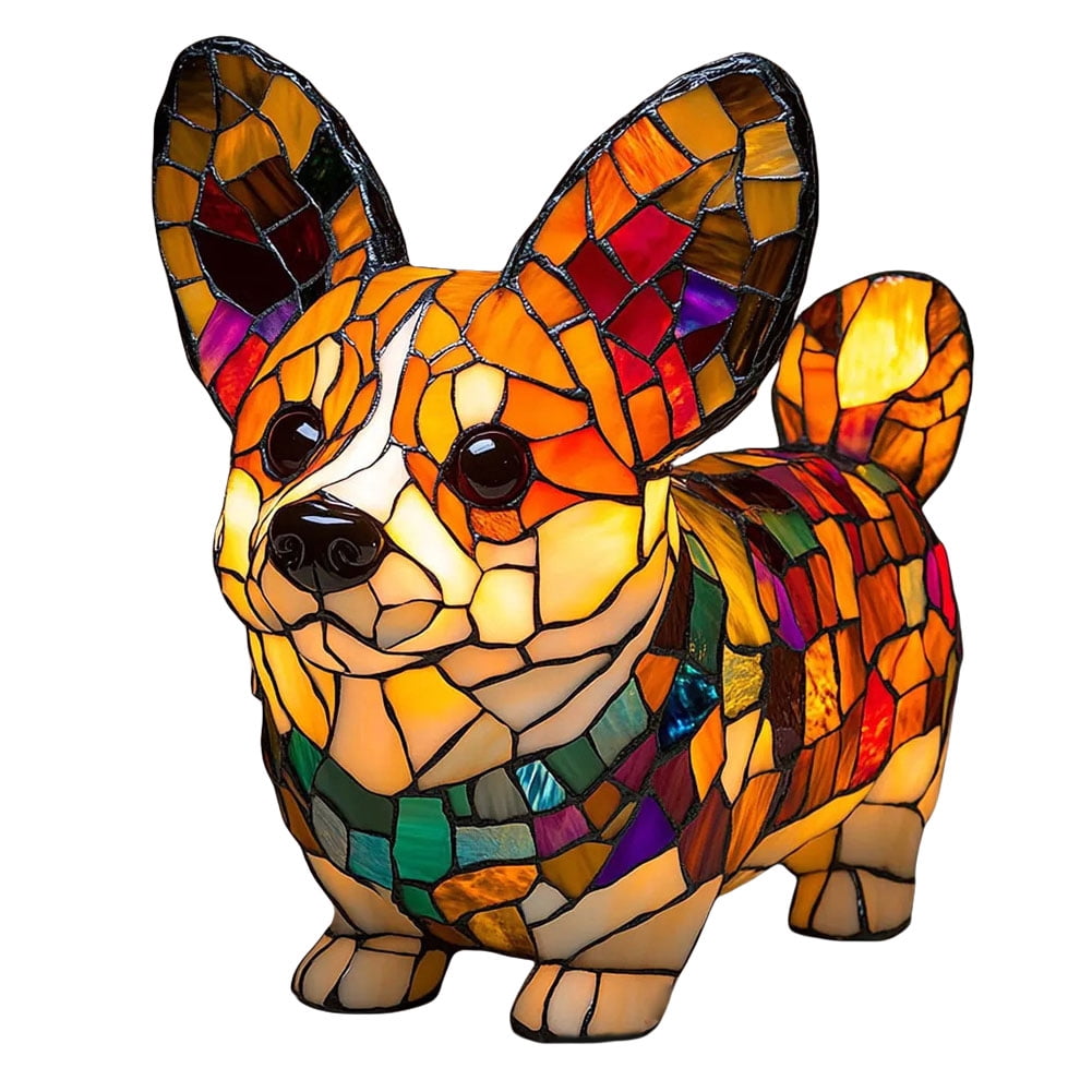 CARRFA 2025 New 3D Animal Lamp, Vintage Stained Dog Series Night Light ...