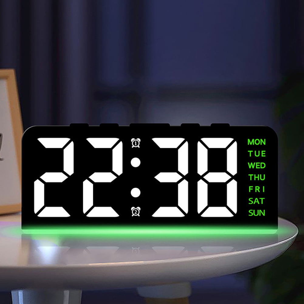 CARRFA 6-in-1 Electronic Alarm Clock, Adjustable Brightness & Auto ...