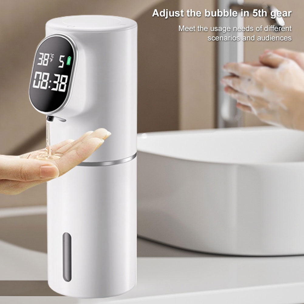 CARRFA Automatic LED 320ml Liquid Foam Soap Dispenser 5 Adjustable Levels Hand Sanitizer Machine ...