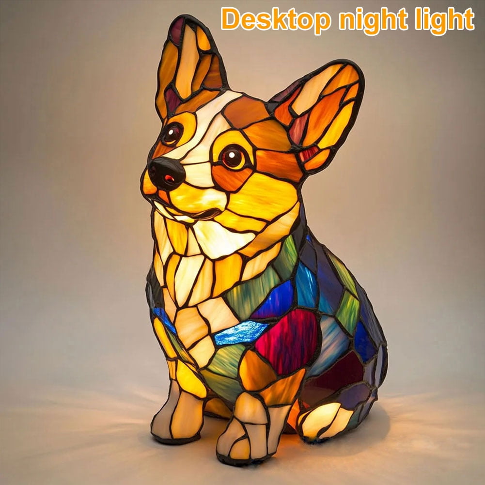 CARRFA Corgi Lamp, Novelty Dog lamp, Dogs Series Art Night Light ...