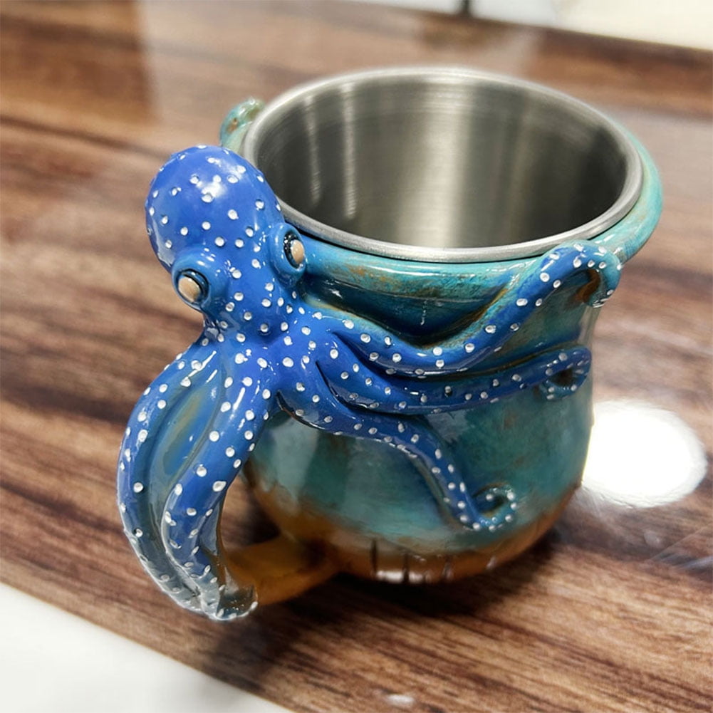 CARRFA Creative 3D Octopuses Octopuses Mug, Novel Handmade Octopus ...