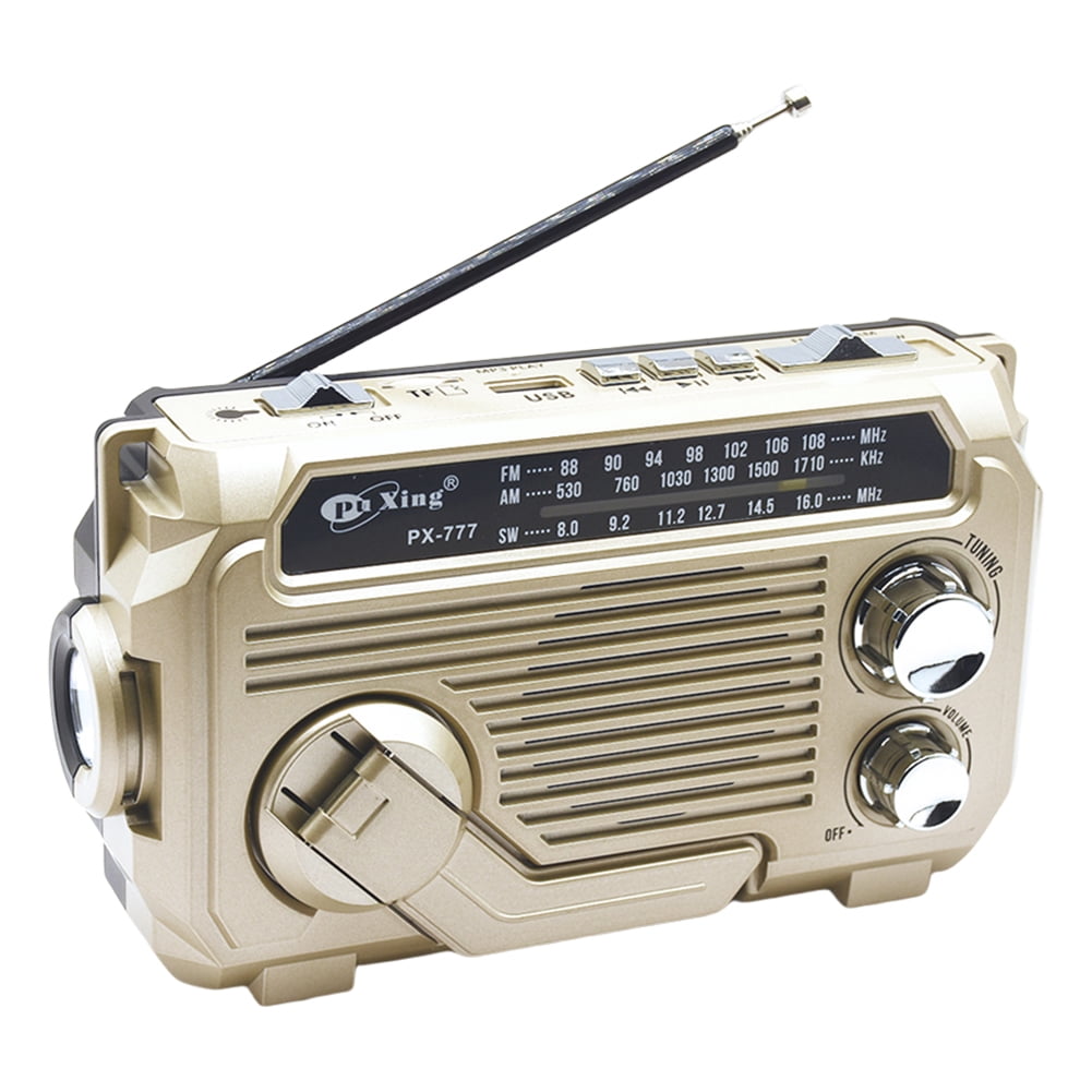 CARRFA Khaki Solar Hand Crank Radio, Portable Power Bank Radio with ...