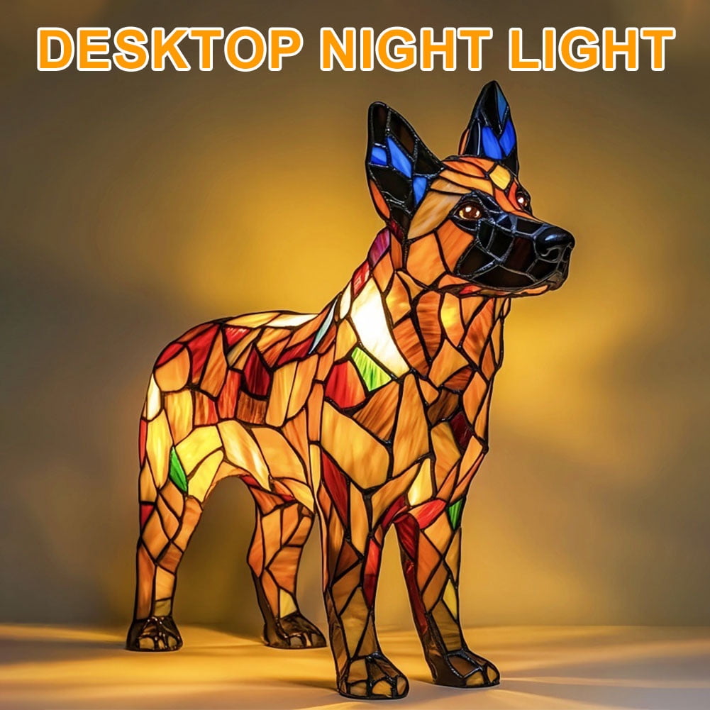 CARRFA Shepherd Lamp, Novelty Dog lamp, Dogs Series Art Night Light ...