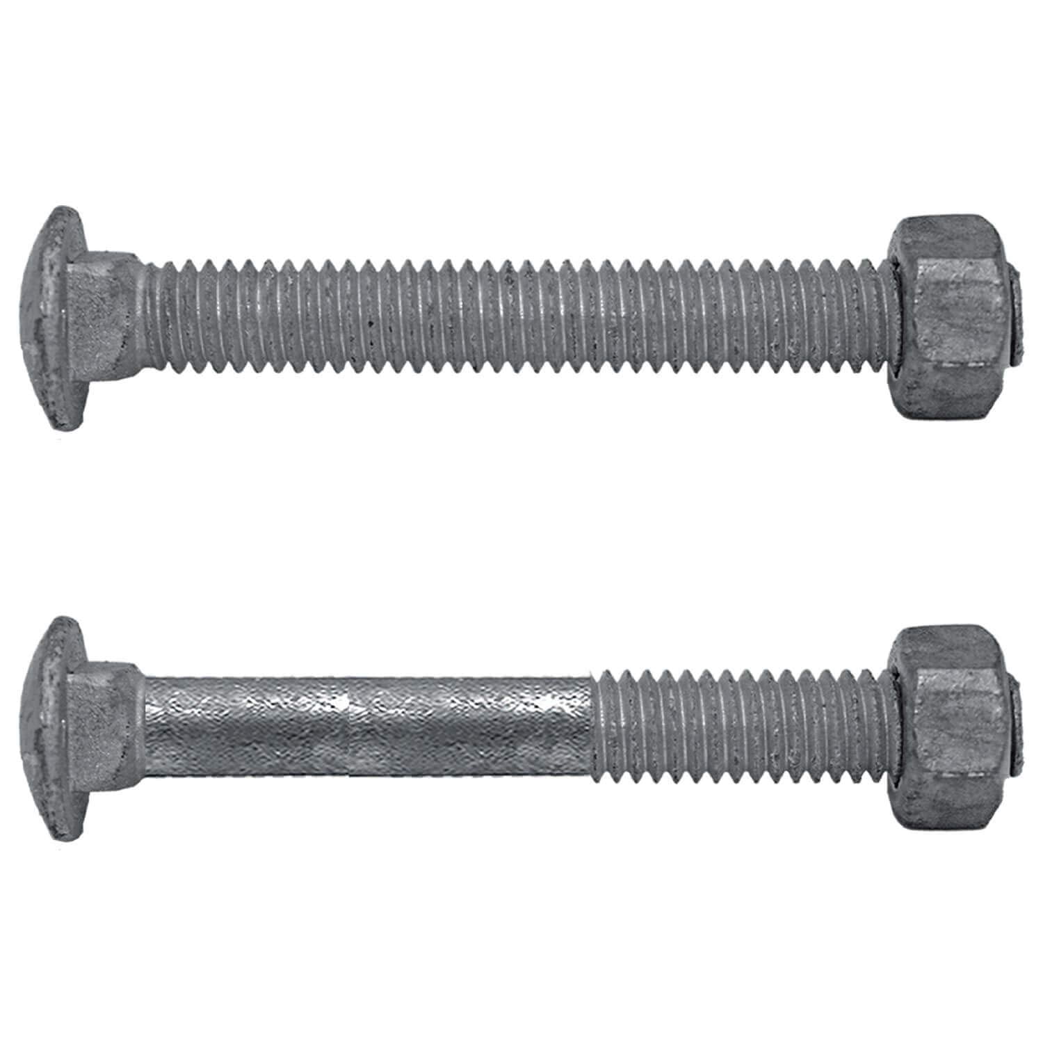 CARRIAGE BOLTS 3/8-16 x 3": w/NUTS Galvanized Bulk Carriage Bolt ...