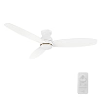 CARRO Arran 44" 3 Blades Flush Mount Ceiling Fan with Remote and Light ...