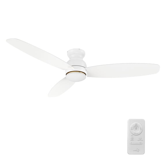 CARRO Arran 44" 3 Blades Flush Mount Ceiling Fan with Remote and Light ...