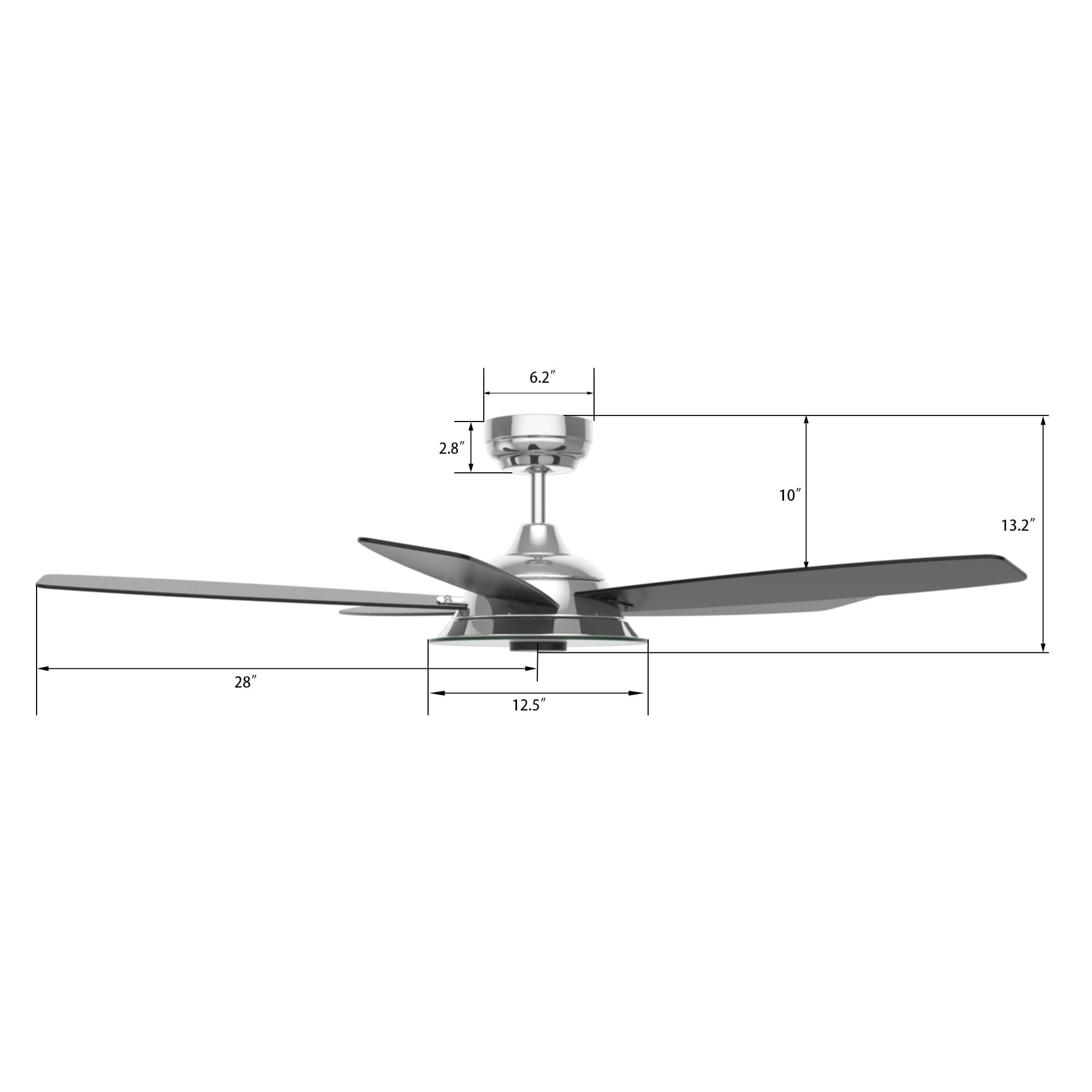 CARRO Harley 56-inch Indoor/Outdoor Smart Ceiling Fan, Dimmable LED ...