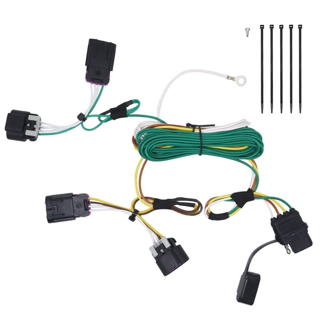 CARROFIX 4-Way Flat Trailer Wiring Harness Kit Fits for 2010-2017 ...